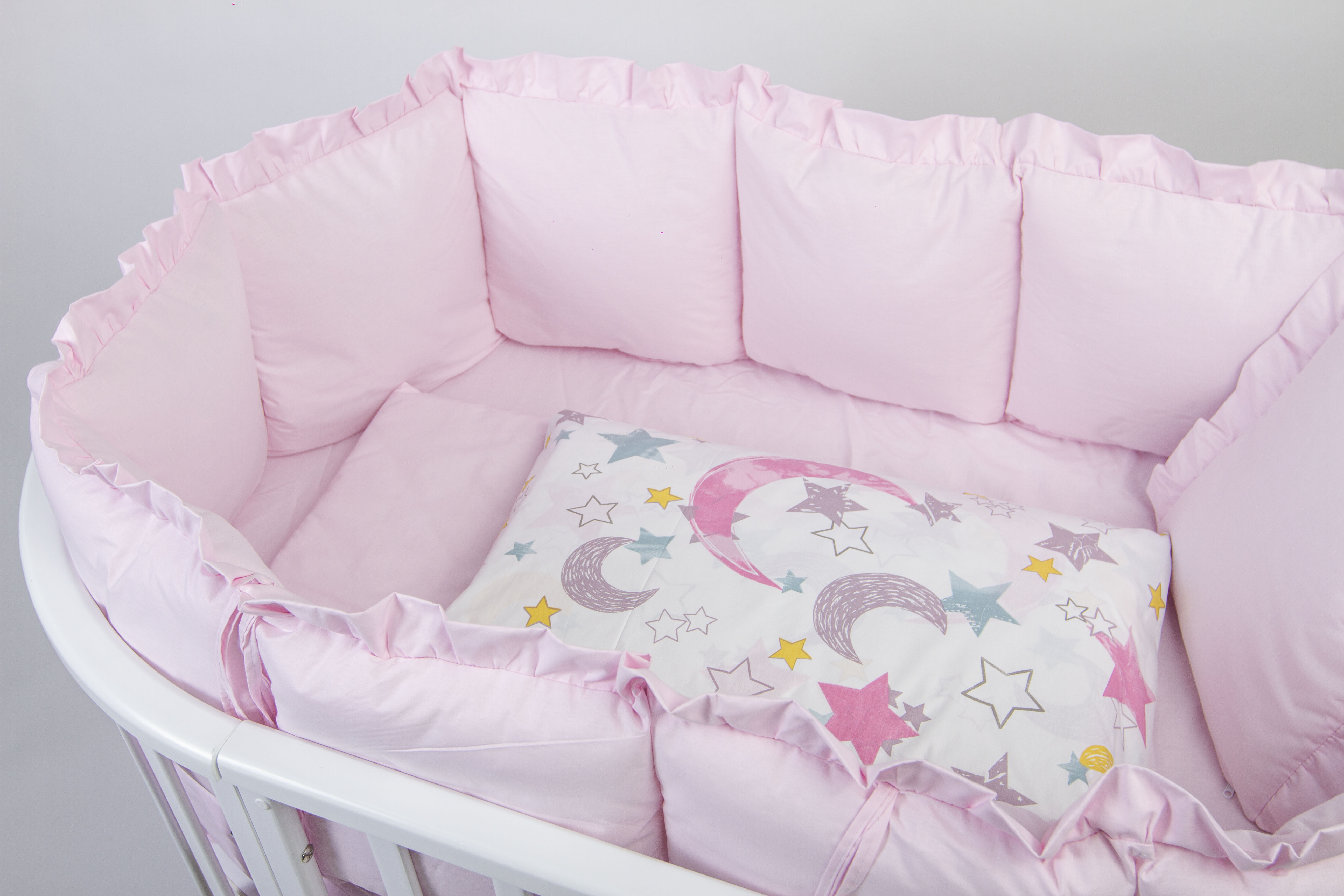 Комплект в кроватку с универсальными бортиками "Stellare" (розовый)